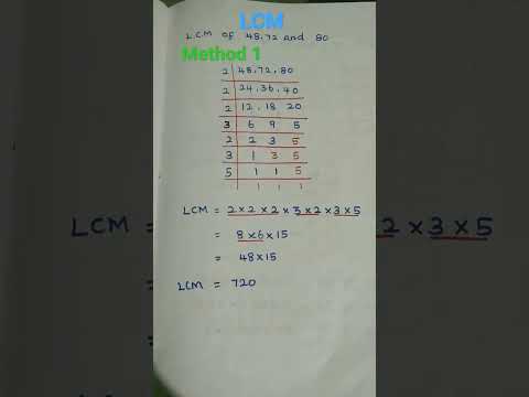 LCM of 48 ,72 and 80
