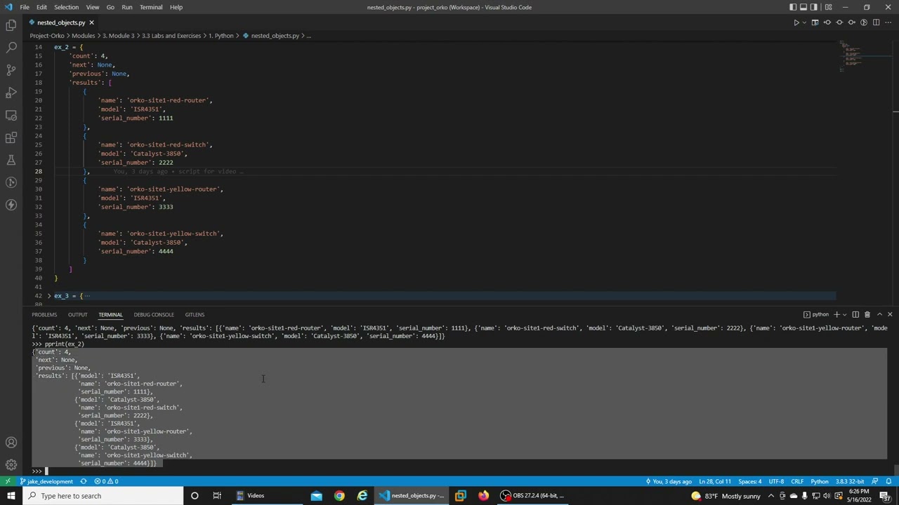 Nested Data Structures in Python