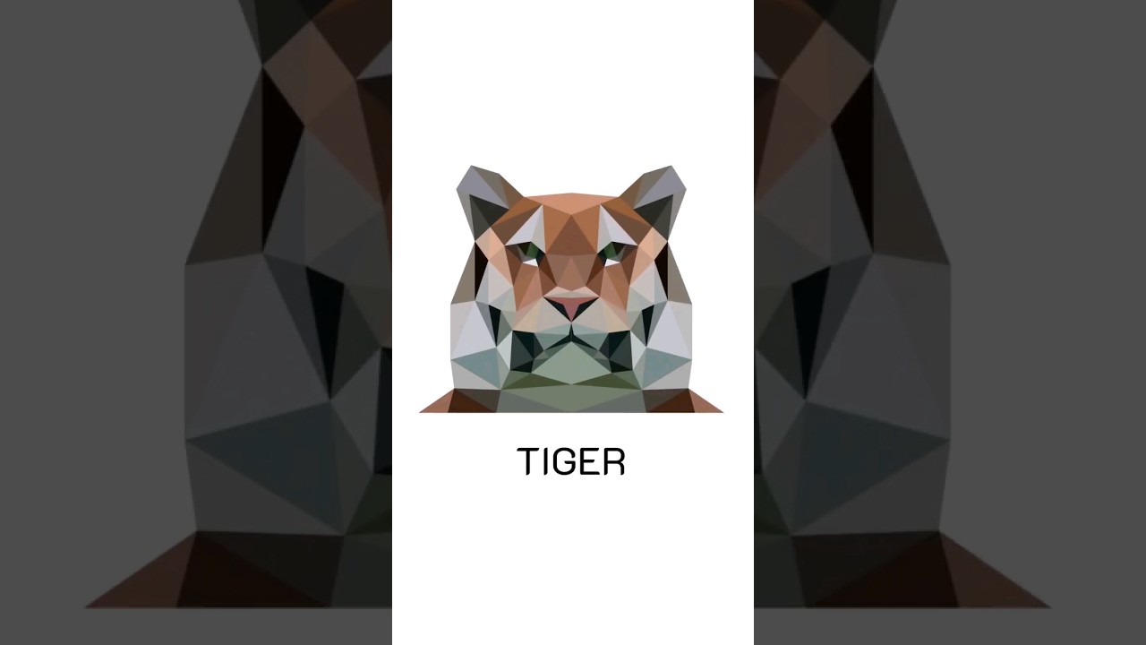 Artistic Tiger - Low Poly Masterpiece #lowpolyart #tiger #tigerart #illustrator #digitalart #logo