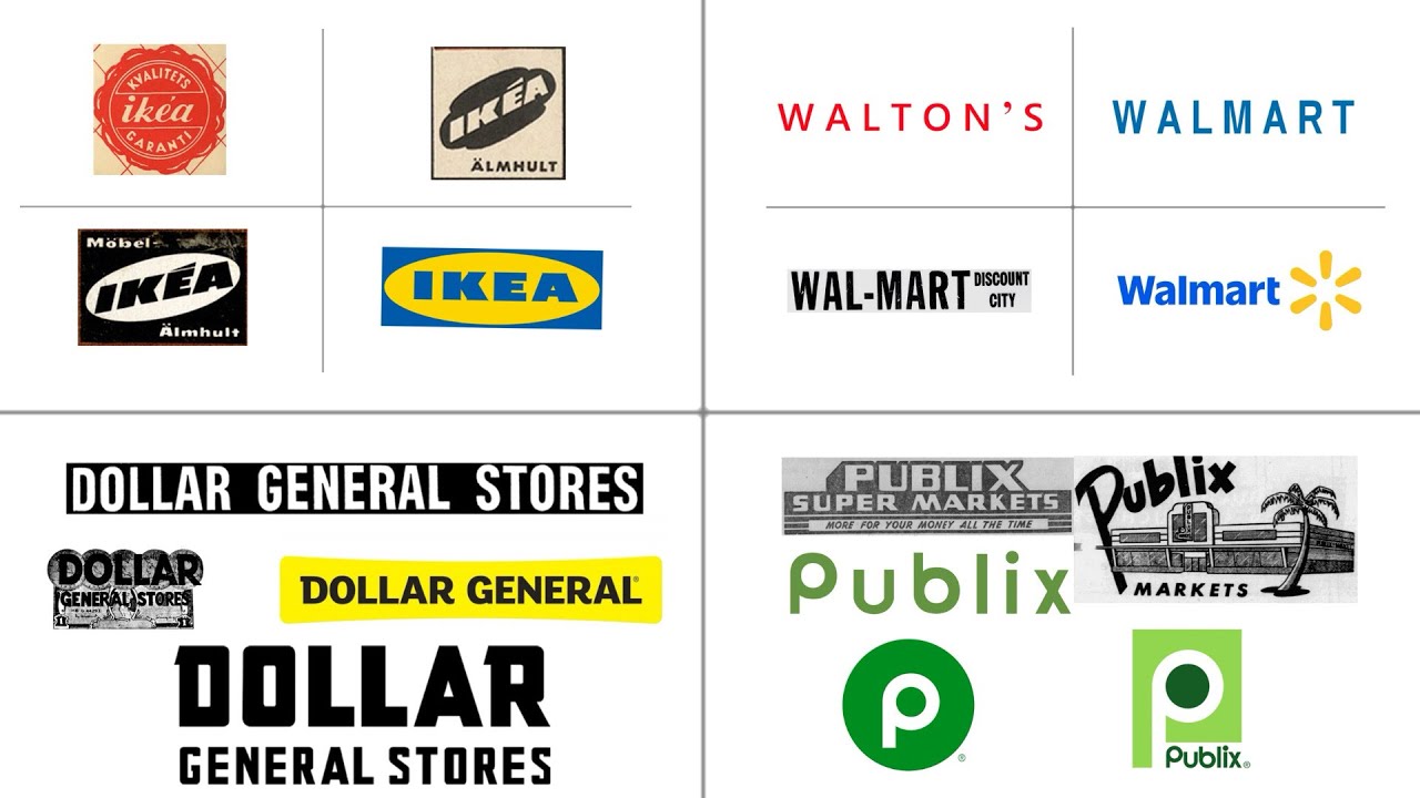 The Evolution of Retail Giants Logos
