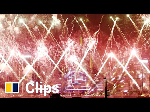 Traditional new year fireworks light up Hong Kong skyline as city rings in 2024