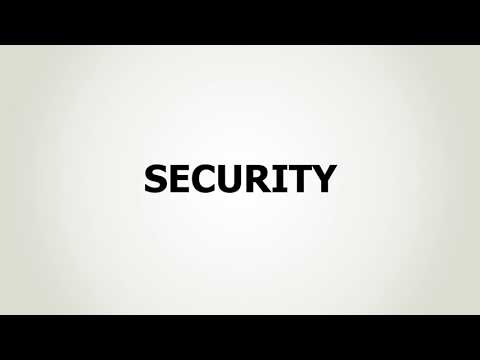 How to Pronounce Security