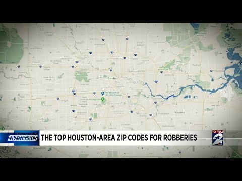 The top Houston area zip codes for robberies