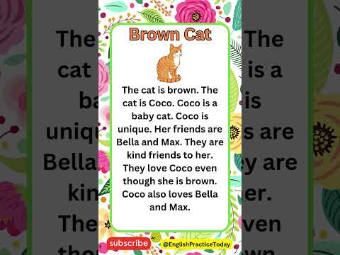 Brown Cat English Reading Practice #english #englishpractice