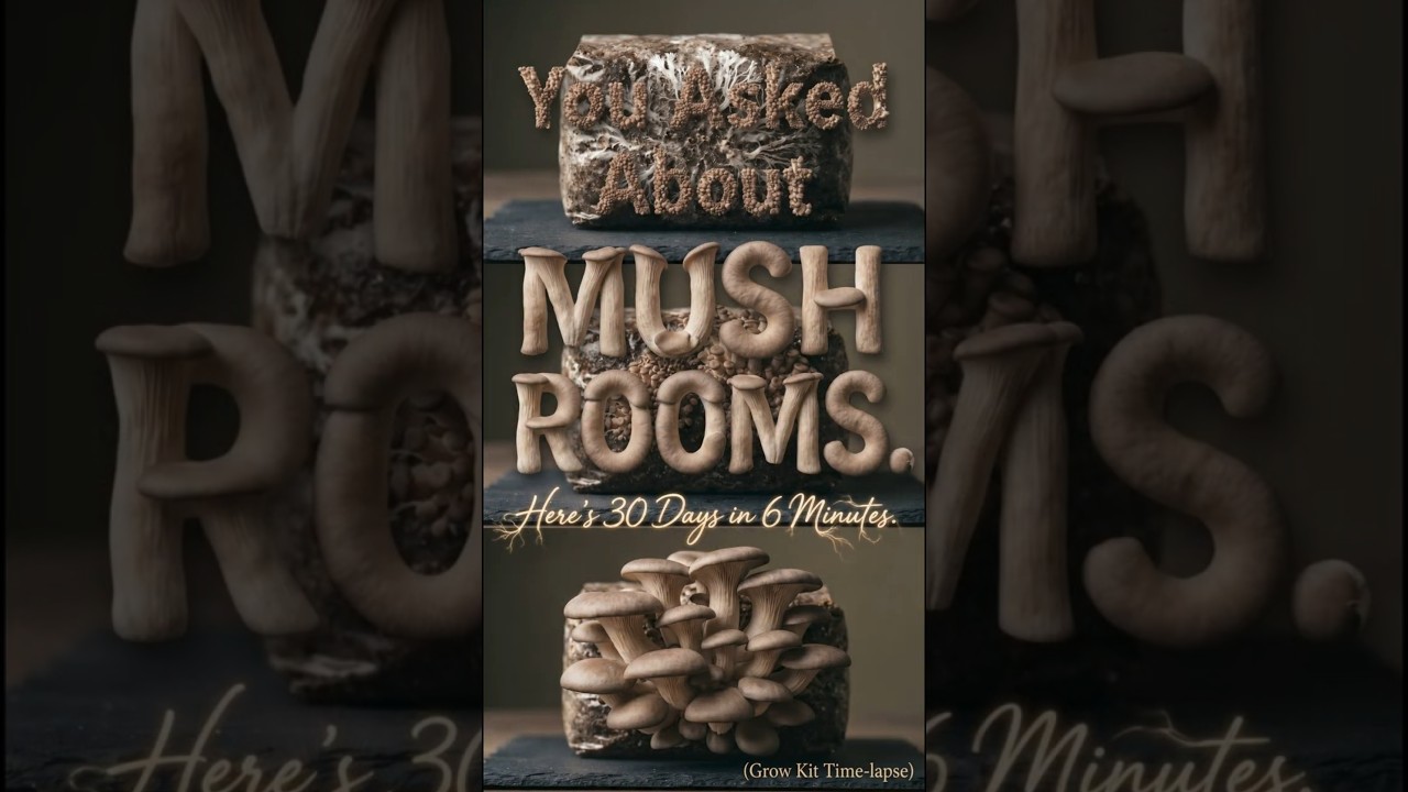 You Asked About Mushrooms. Here's 30 Days in 60 sec Time-lapse