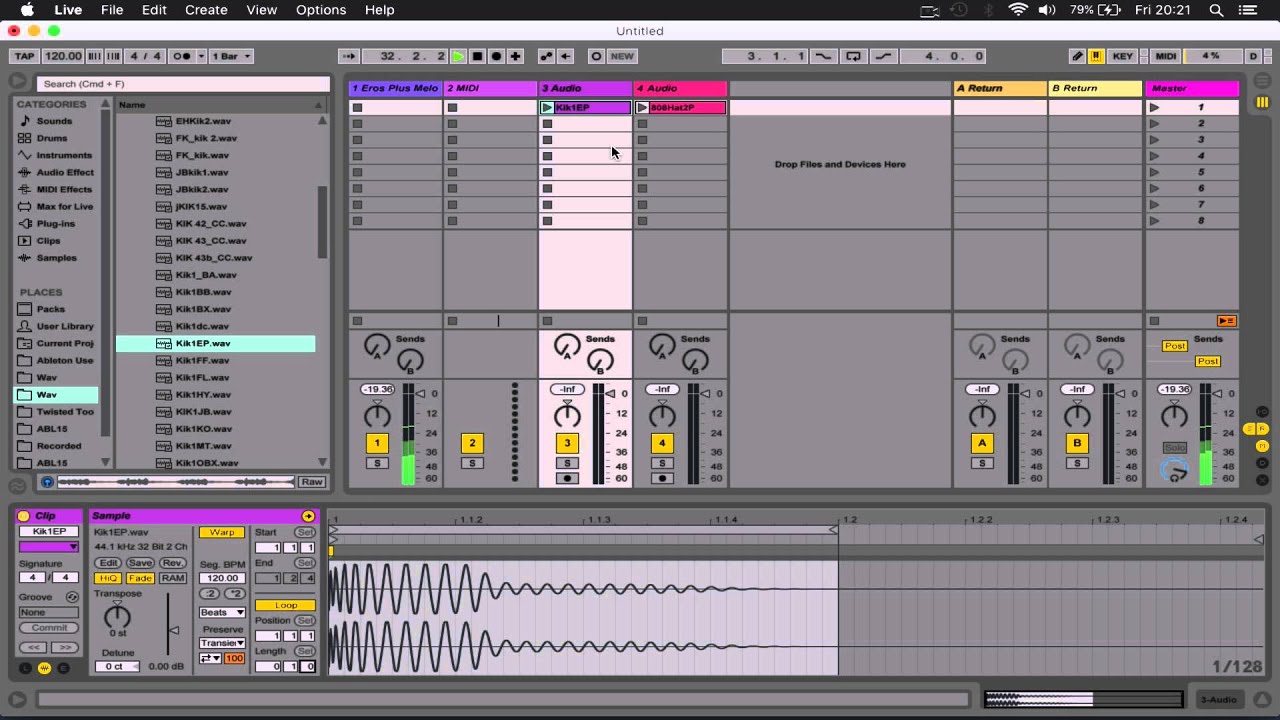 M4L Step sequencer driving slicing Ableton Simpler