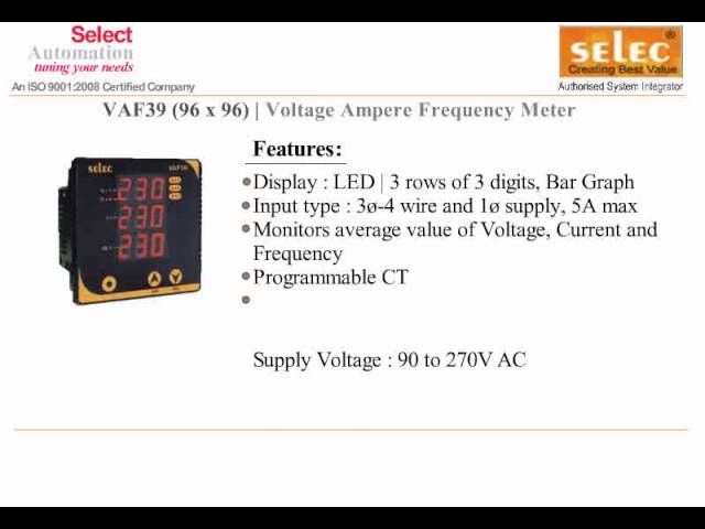 Digital Meter - VAF39A-1 Selec LED VAF Meter Wholesale Supplier from Pune