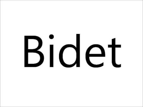 How to Pronounce Bidet