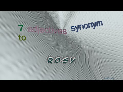 rosy - 7 adjectives which are synonym to rosy (sentence examples)
