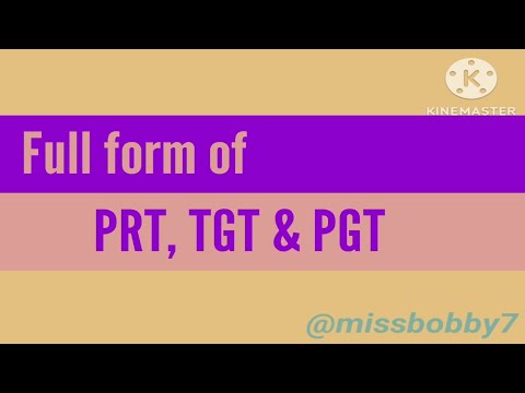 Full form of PRT, TGT and PGT #fullform #PRT kya hai??