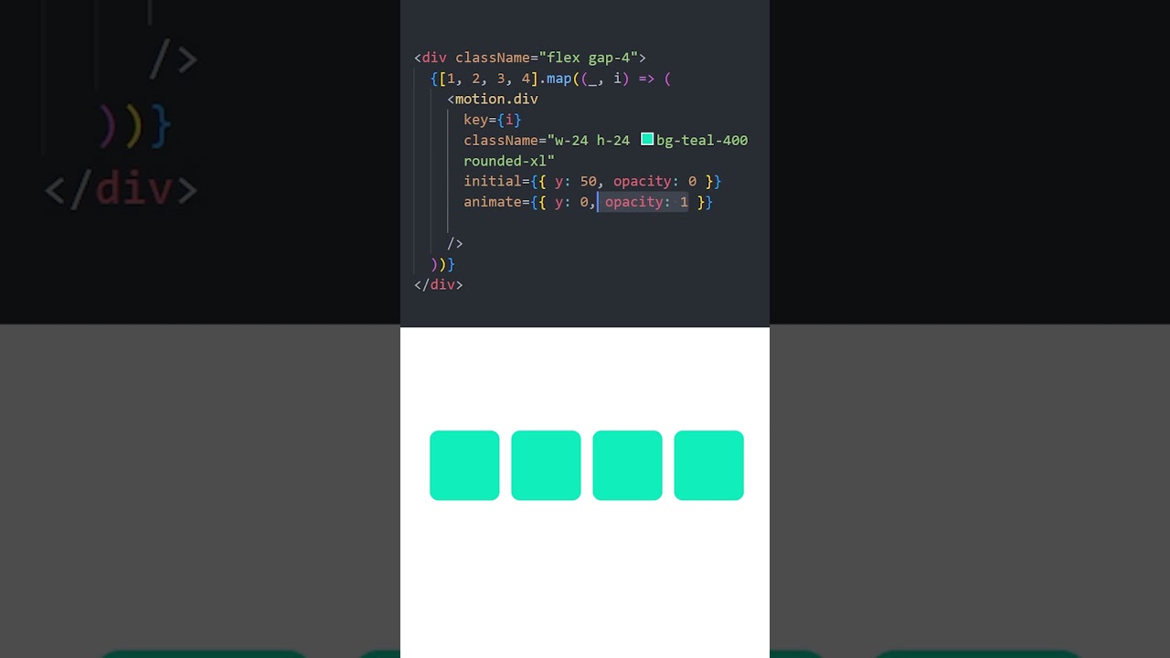 Easy to create card animation with Framer Motion #tailwindcss #coding #react #css #tutorial #web #js