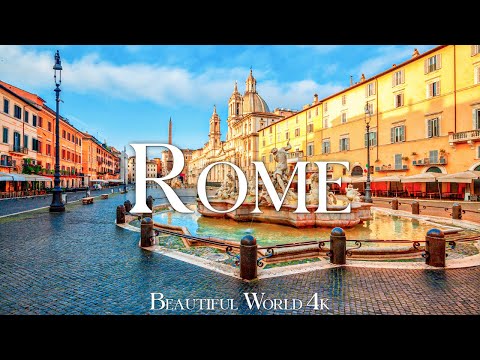 Rome 4K Relaxation Film - Relaxing Piano Music - Scenic Relaxation