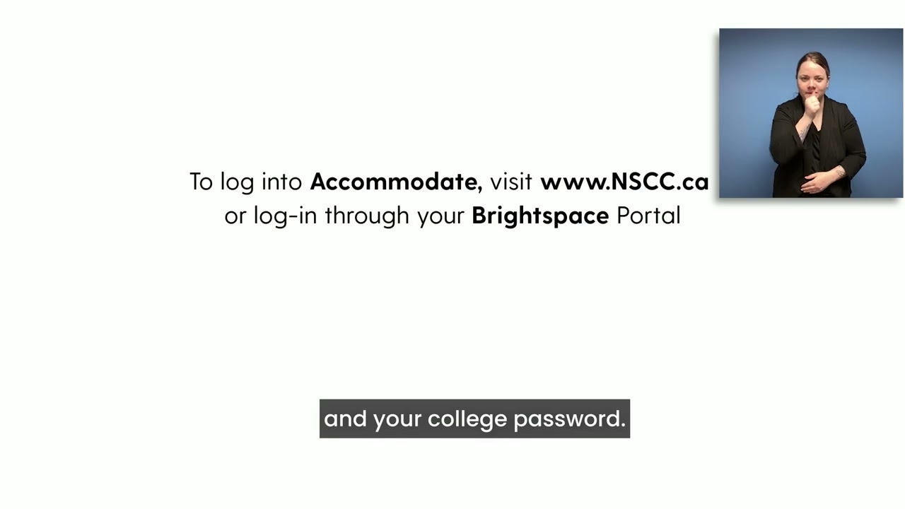 How to Register with NSCC Accessibility Services – Student Tutorial