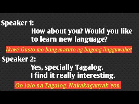 Useful Conversation on How to Speak Tagalog (English-Tagalog Translation)