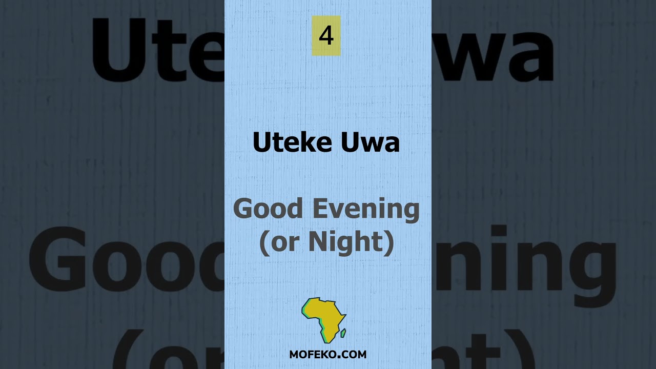 Lets learn some greetings in #Umbundu!