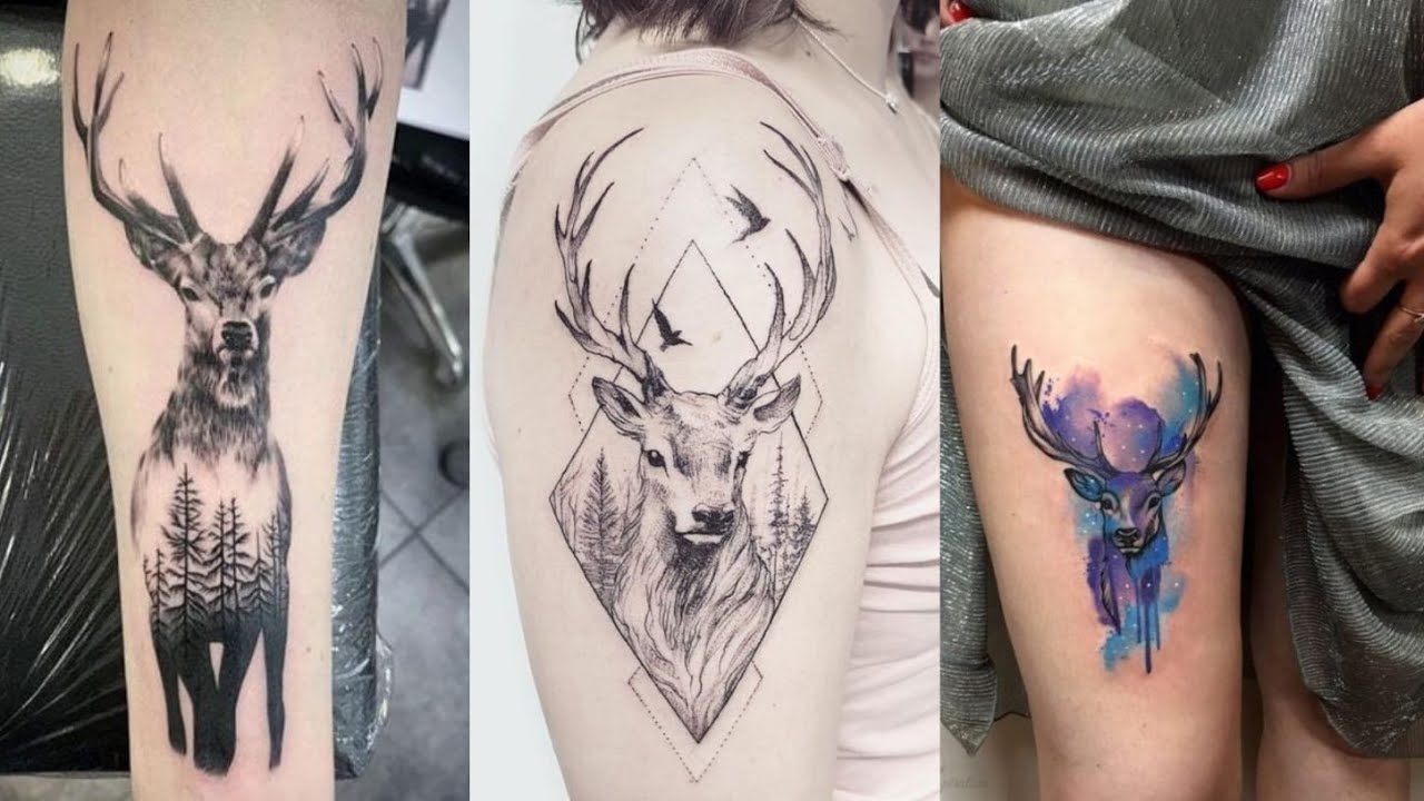 Inspirational Deer Tattoo Designs For 2022 | Deer Tattoos for men & women | Forest Tattoos Ideas .