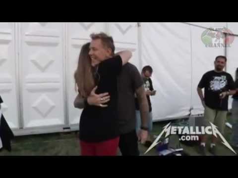Metallica - James moves a girl to tears and hugs her at Meet&Greet