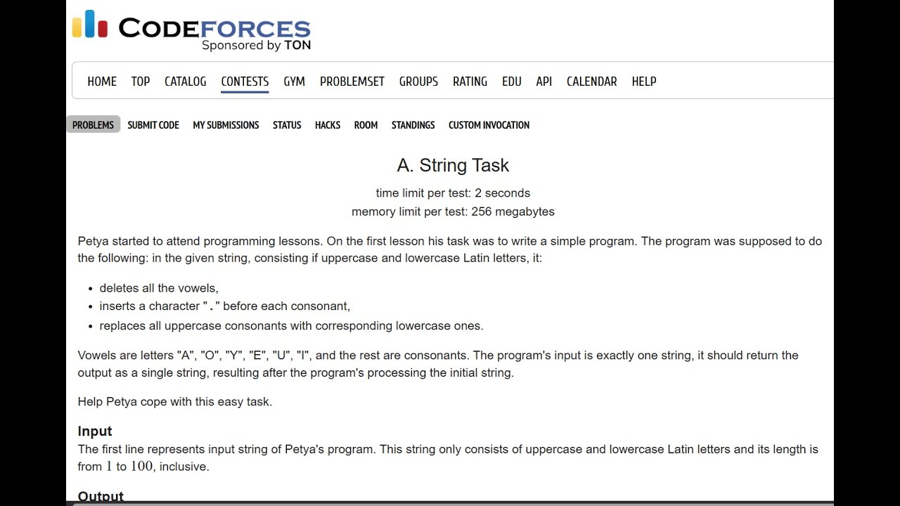 String Task codeforces || problem Solving