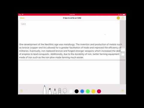 How to write an SAQ (AP World style)