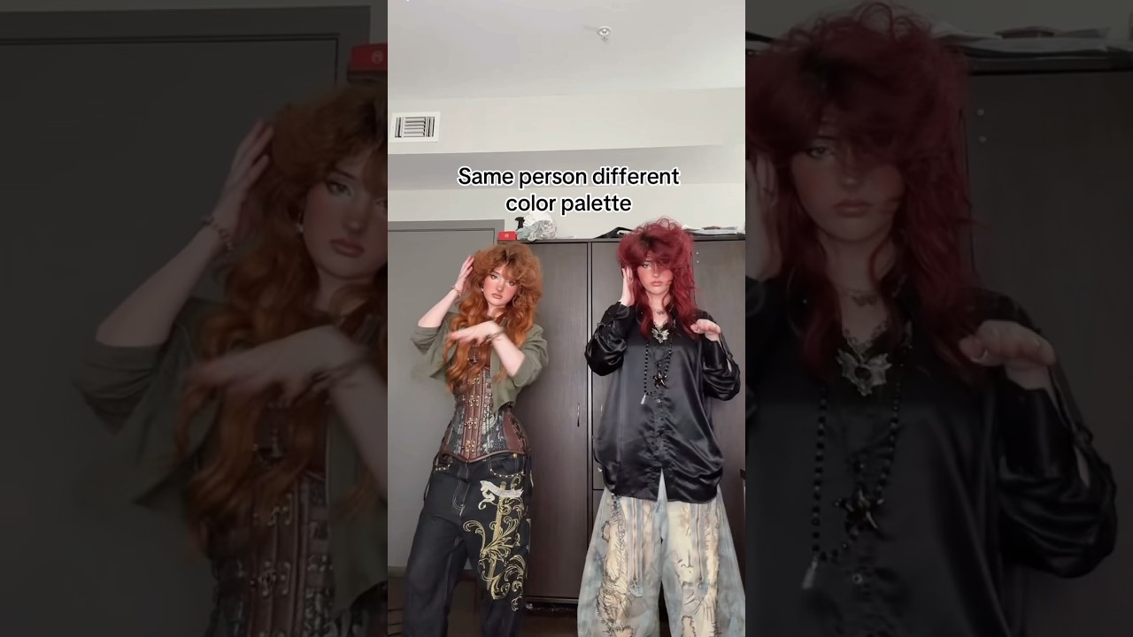 Same person different color palette #alt #alternativestyle #outfitinspo #outfit #dance