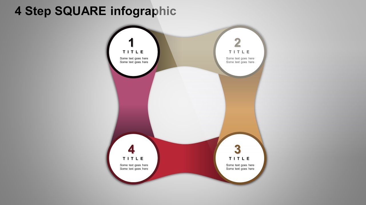 16.Create 4 step SQUARE infographic|PowerPoint Presentation|Graphic Design|Free Template