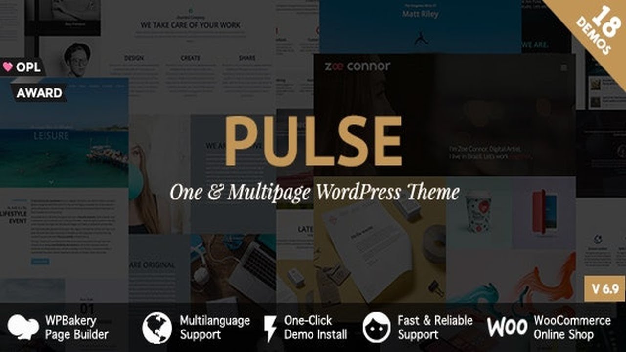 Pulse - Premier WordPress Theme Free Download