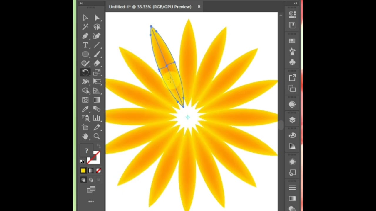 How to make Sunflower 🌻 in illustrator 