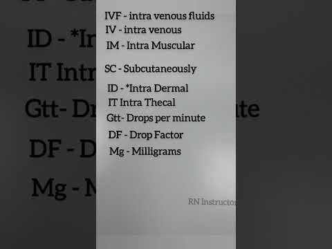 Medical abbreviations for injections NCLEX 2022| OET| SCFHS| CBT