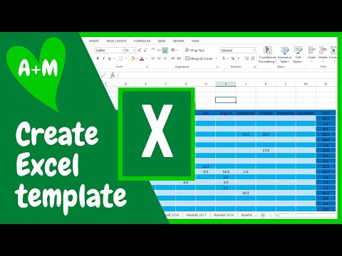 How to create an Excel template from an existing spreadsheet