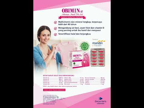OBIMIN-AF capsul untuk pemenuhan kebutuhan vitamin mineral selama kehamilan.