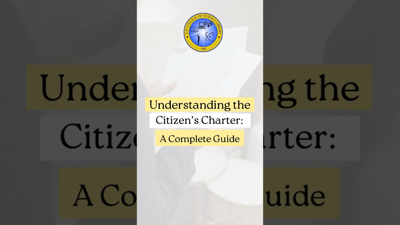 📘 Know Your Library: A Citizen’s Charter Awareness Series - Part 1: What Is the Citizen’s Charter?