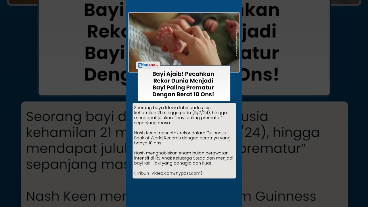 Bayi Ajaib! Seorang Balita di Iowa AS Pegang Rekor sebagai Paling ...