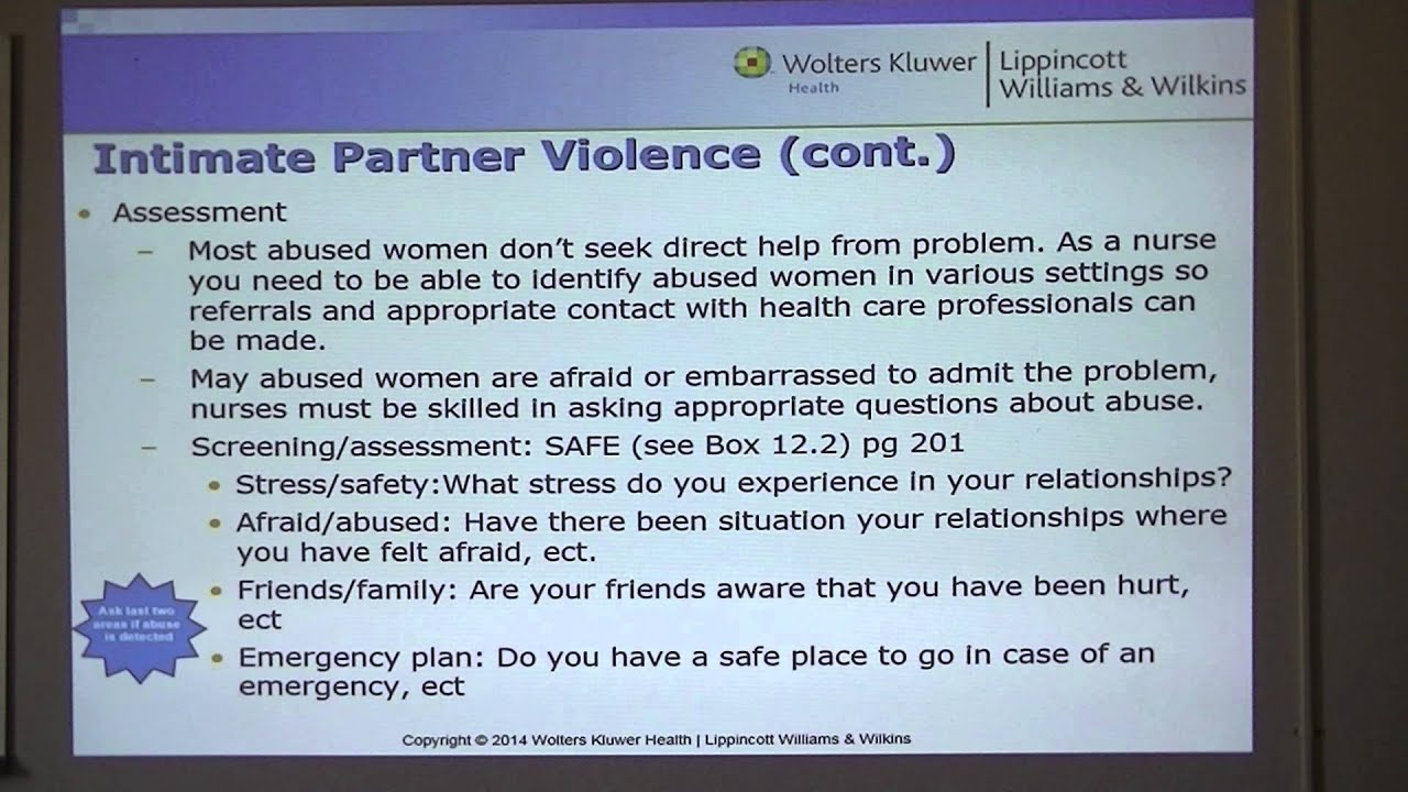 Chapter 12-Abuse and Violence