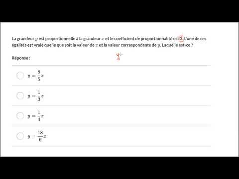 Coefficient de proportionnalité et relation entre les deux grandeurs ...