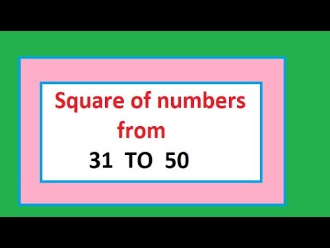 SQUARE FROM 31 TO 50
