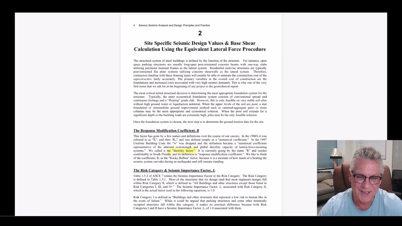 Chapter 2 2026 - Site Specific Design Values & Base Shear Using the ELF procedure by Dirk Bondy