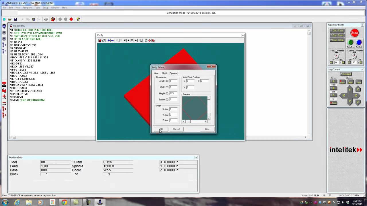 CNC Base Verification Software for NC Code
