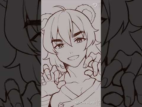 Drawing Bear Cole 🧸 from #LEGO #Ninjago - #timelapse #art #digitalart #shorts