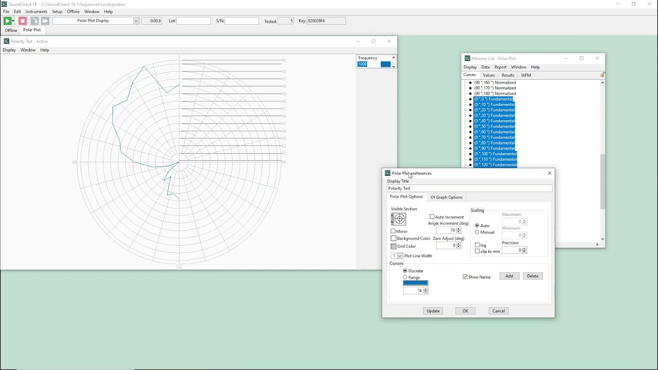 SoundCheck Tutorial #12-7 Display - Polar Plots