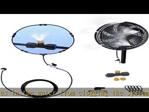 AWOWZ Fan Misting Kit for Outdoor Fan Misting Cooling System, 19.68FTMisting Line + 5 Removable Bra