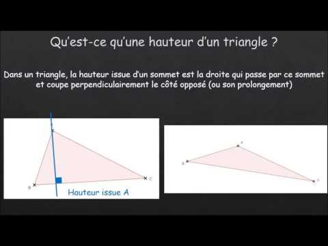 Qu’est ce qu’une hauteur d’un triangle ?