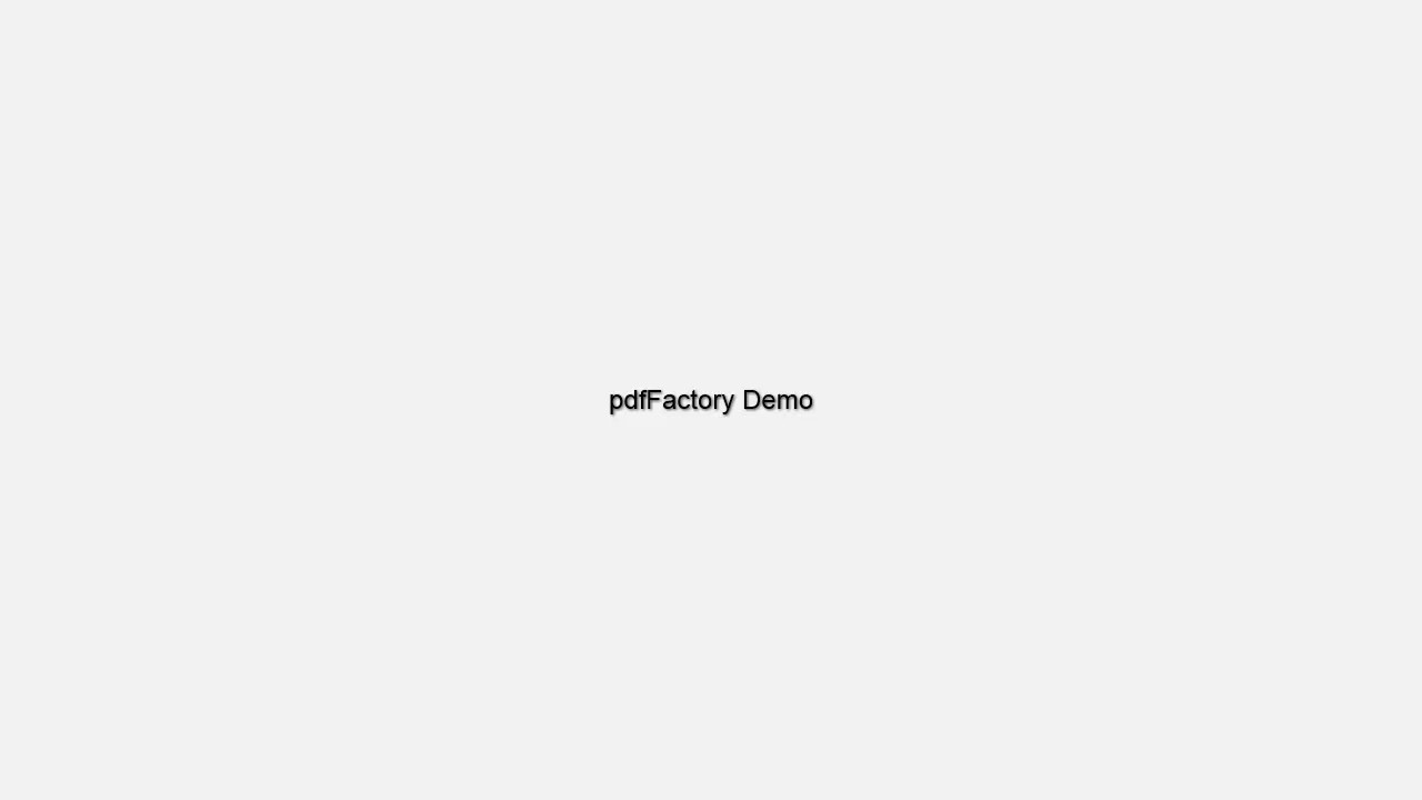 pdfFactory Demo