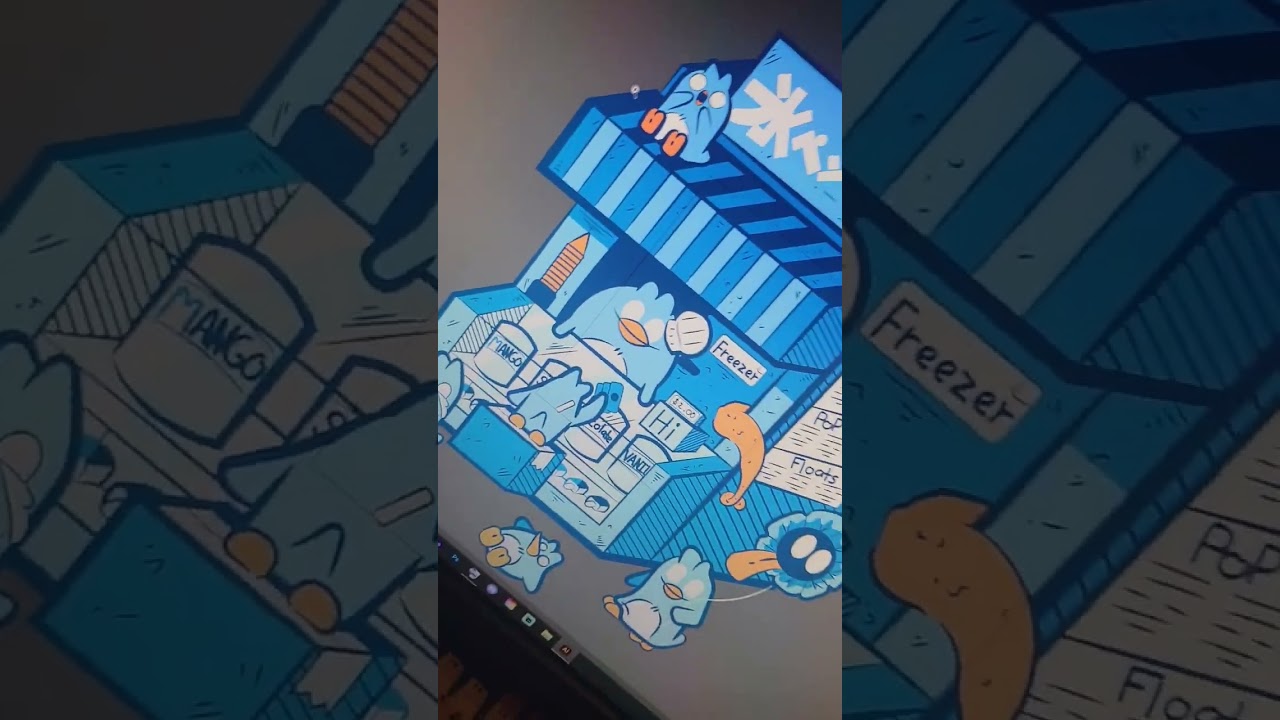 best ice cream shop #artist #art #fyp #digitalart #vector #shortvideo #shortsvideo #cute #kawaii