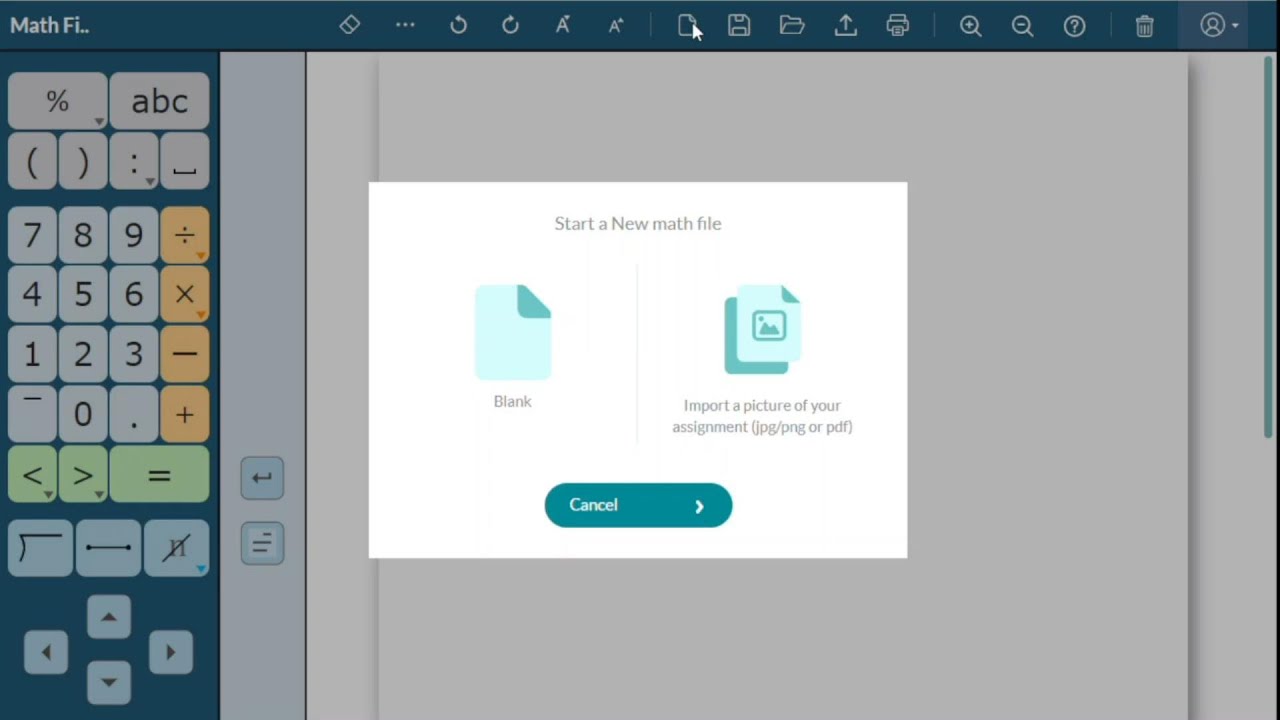 KiwiWrite Math: Importing Worksheets