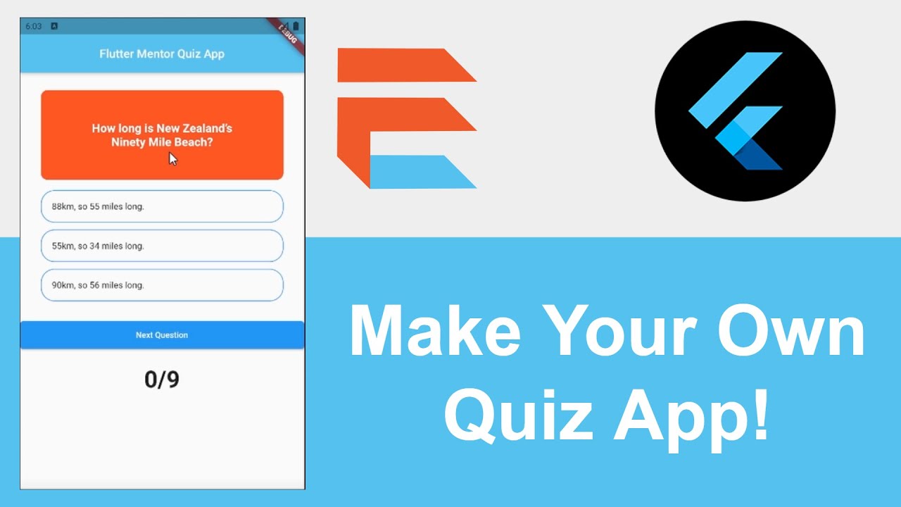 Flutter - Full Quiz App Tutorial (For Beginners + with Different Functionalities)