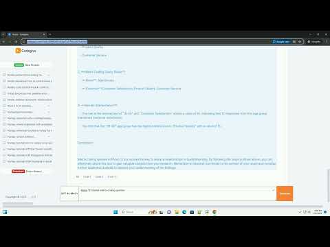 nvivo 12 tutorial matrix coding queries