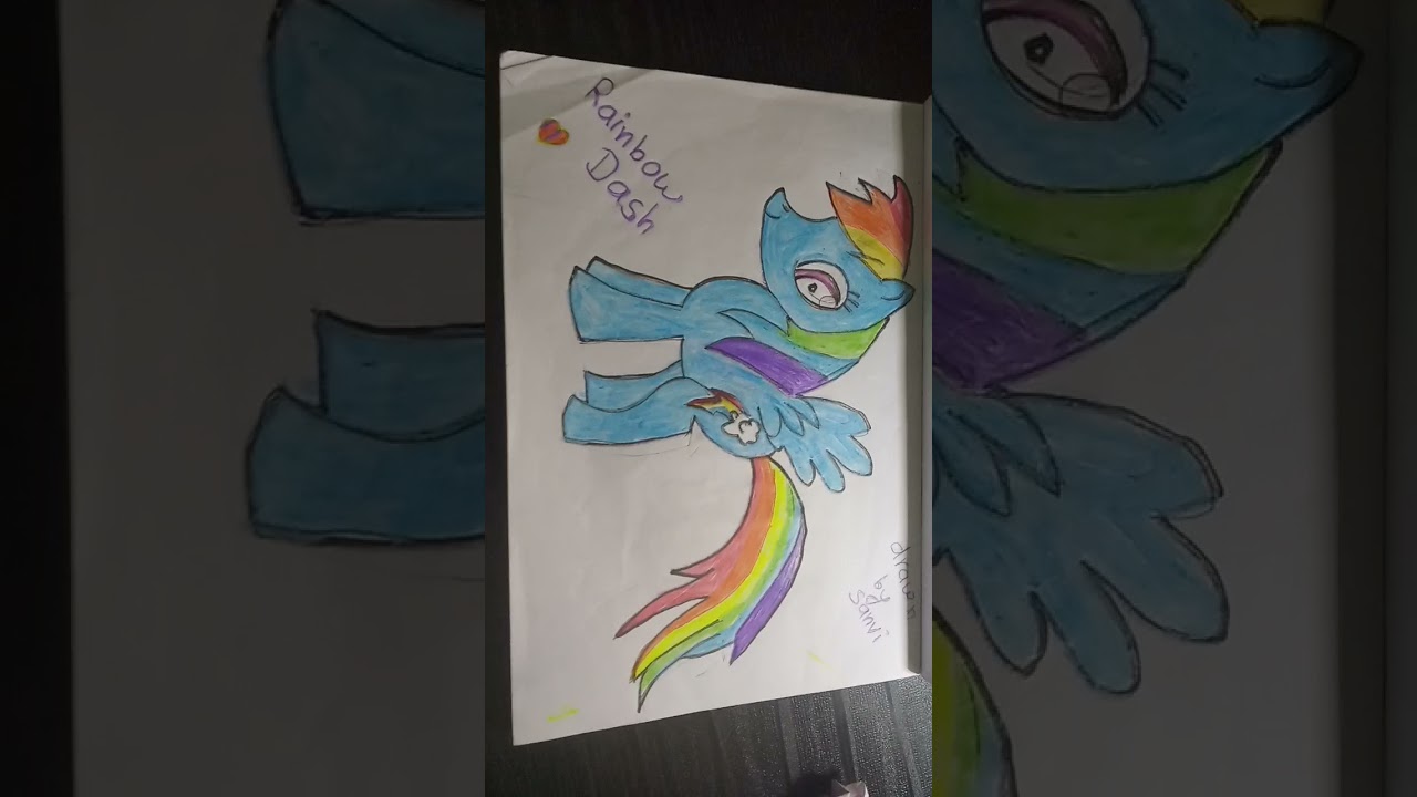 rainbow dash drawing #mangopaper_ #cute #art #shorts #trending #viral #realfools #shortsfeed |