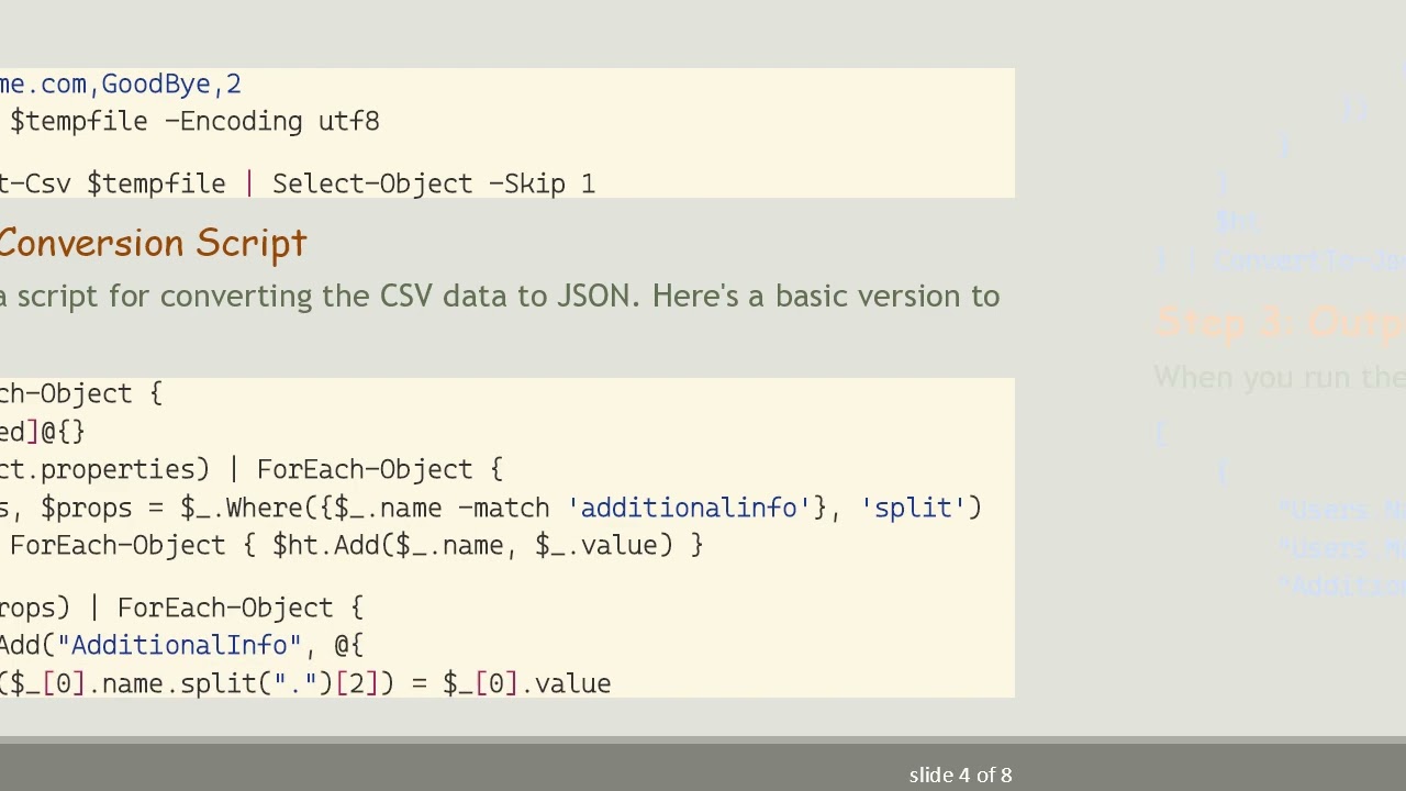 Converting CSV to Nested JSON with PowerShell