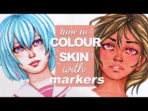 [TUTORIAL] How to color SKIN with MARKERS (copic alternative)
