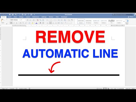 How to Remove Automatic Underline In Word